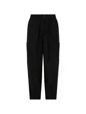 Kenzo Virgin Wool Straight-leg Trousers - Black