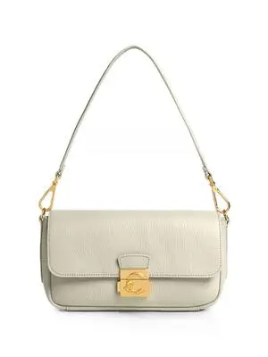 COCCINELLE Medium C-me Lock Logo-clasp Shoulder Bag - Neutrals