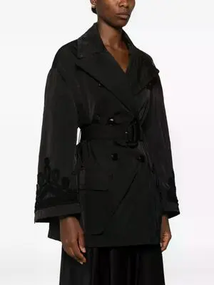 Ermanno Scervino Embroidered Double-breasted Coat