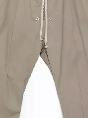 Rick Owens Drawstring Waist Zipped-front Trousers - Grey