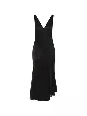 SIR. Ingrid V-neck Midi Dress - Black