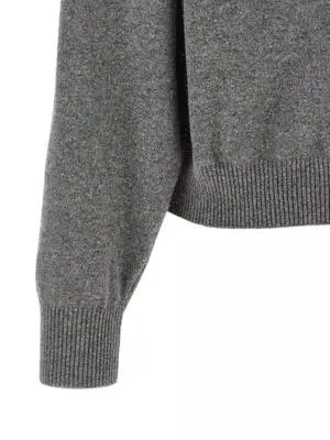 Alberta Ferretti Flower-embroidered Wool Sweater