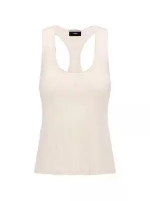 Amiri Ribbed Racerback Tank Top - Neutrals
