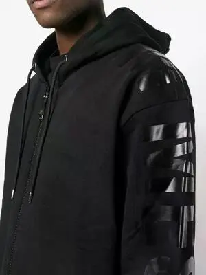 LES HOMMES Logo-print Zip-up Hoodie
