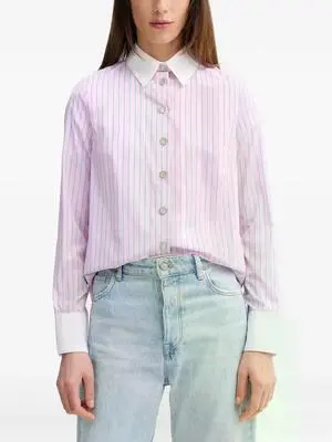 MORGAN Striped Button-up Shirt - Pink