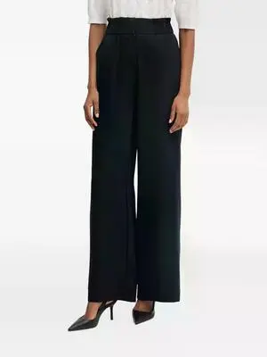 MORGAN Elasticated-waistband Wide-leg Trousers - Blue