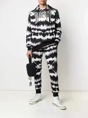 Philipp Plein Tie-dye Logo Print Hoodie