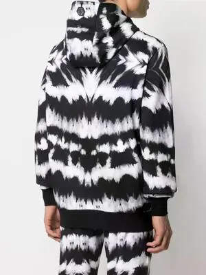 Philipp Plein Tie-dye Logo Print Hoodie