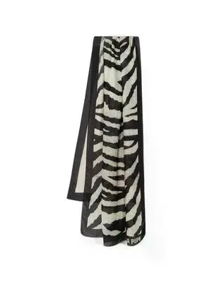 Patrizia Pepe Zebra-print Scarf - Black