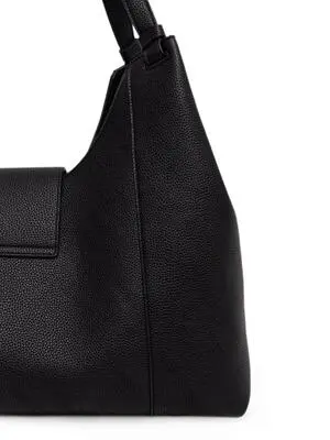 Armani Exchange Logo-plaque Pebbled Tote Bag