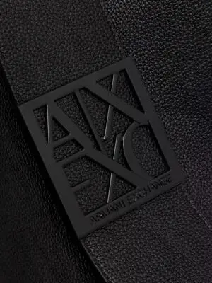 Armani Exchange Logo-plaque Pebbled Tote Bag