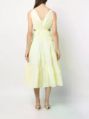 Maje Cut-out Tiered Dress