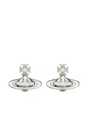 VIVIENNE WESTWOOD Orb-plaque Pearl-embellished Earrings - Silver