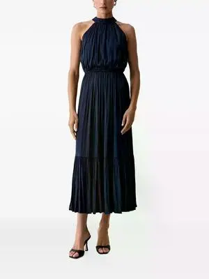 MORGAN Pleated Midi Dress - Blue