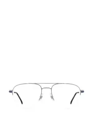 Carrera Eyewear Double-bridge Pilot-frame Glasses - Silver