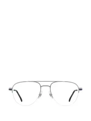 Carrera Eyewear Double-bridge Pilot-frame Glasses - Silver