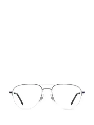 Carrera Eyewear Double-bridge Pilot Frame Eyeglasses - Silver