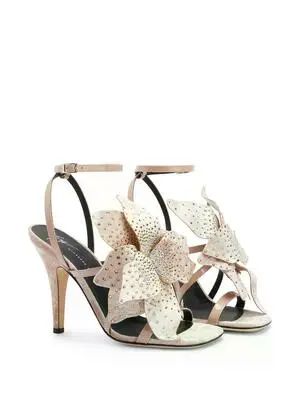 GIUSEPPE ZANOTTI Floral Embellished High Heel Sandals