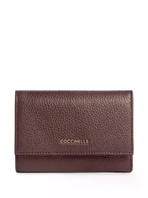 COCCINELLE Grained Leather Tri-fold Wallet