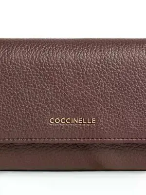 COCCINELLE Grained Leather Tri-fold Wallet