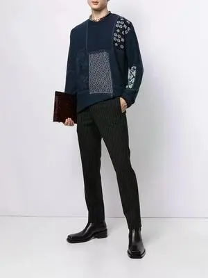Roberto Cavalli Patchwork-effect Sweatshirt - Blue