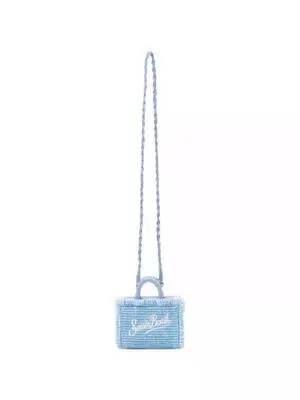MC2 SAINT BARTH Micro Vanity Straw-effect Tote Bag