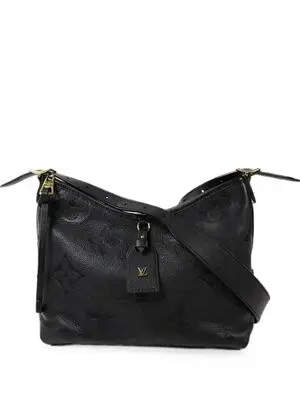 LOUIS VUITTON Carryall Pm Monogram Empreinte Shoulder Bag - Black