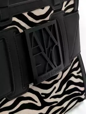 Armani Exchange Animal-print Logo-plaque Tote Bag