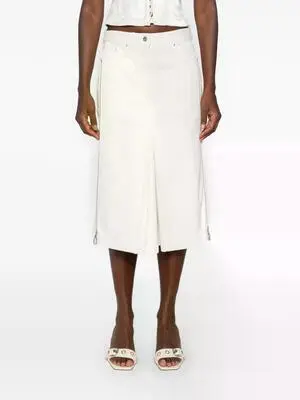 Rabanne Zip-detail Denim Midi Skirt