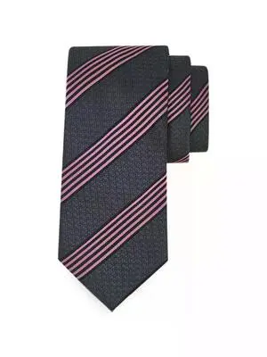 FERRAGAMO Regimental Gancini Silk Jacquard Tie