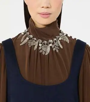 Max Mara Floral Charm Necklace