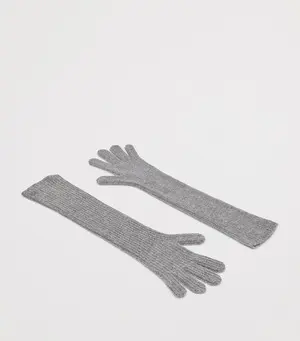 Max Mara Cashmere Logo Gloves