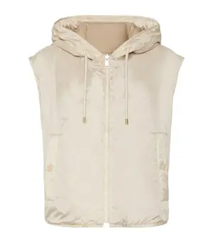 Max Mara Reversible Hooded Puffer Gilet - Ivory