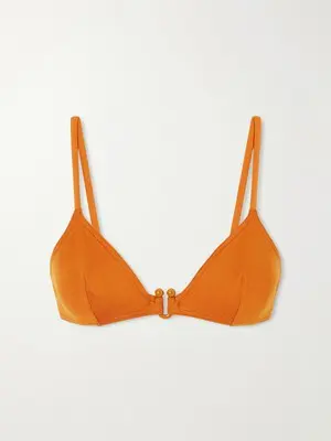 ERES Stylish Embellished Triangle Bikini Top - Orange