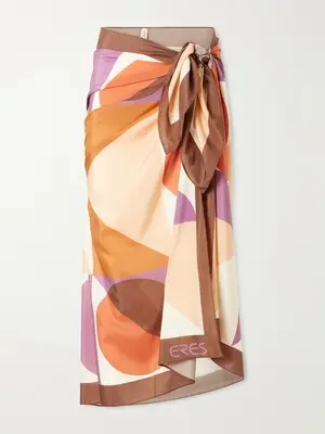 ERES Luisa Printed Cotton And Silk-blend Sarong Multi