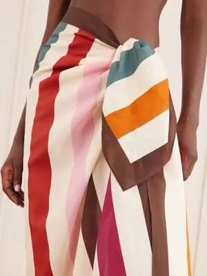 ERES Modernity Striped Cotton And Silk-blend Sarong