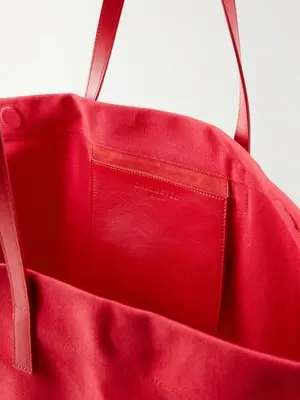 KALLMEYER Cottage Leather-trimmed Canvas Tote