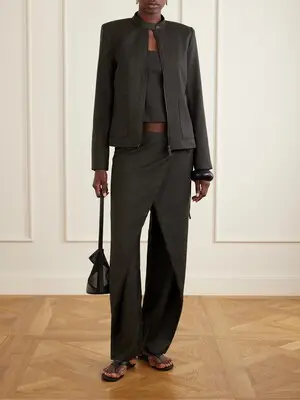 ST. AGNI Moto Wool-blend Jacket