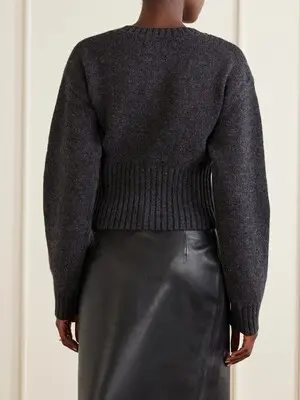 ST. AGNI Cropped Wool Cardigan