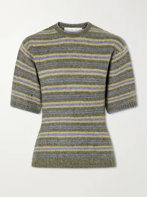 Proenza Schouler White Label Dana Striped Wool-blend Sweatshirt - Multi