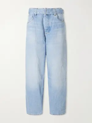 Studio Nicholson Cahuin Belted Mid-rise Wide-leg Jeans - Blue