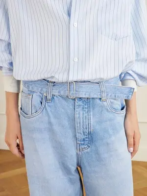 Studio Nicholson Cahuin Belted Mid-rise Wide-leg Jeans
