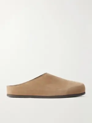 Studio Nicholson Wearing Suede Slip-ons - Brown