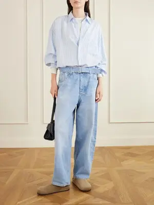 Studio Nicholson Wearing Suede Slip-ons