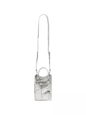 Balenciaga Mini Le City Leather Tote Bag - Silver