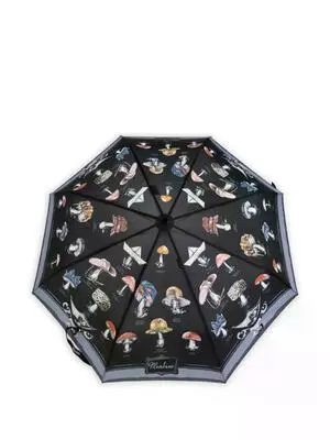 Moschino Mushroom-print Folding Umbrella - Black