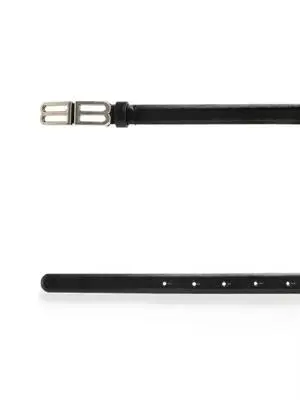 Balenciaga Bolero Bb Leather Belt - Black