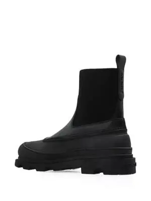 Moncler Vera Edge Leather Ankle Boots