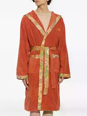 Etro Paisley-trim Hooded Bathrobe