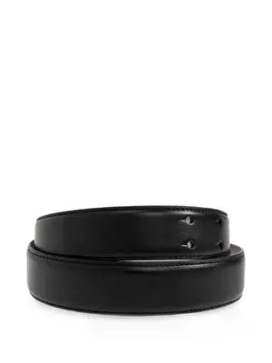 Moschino Logo-plaque Leather Belt - Black